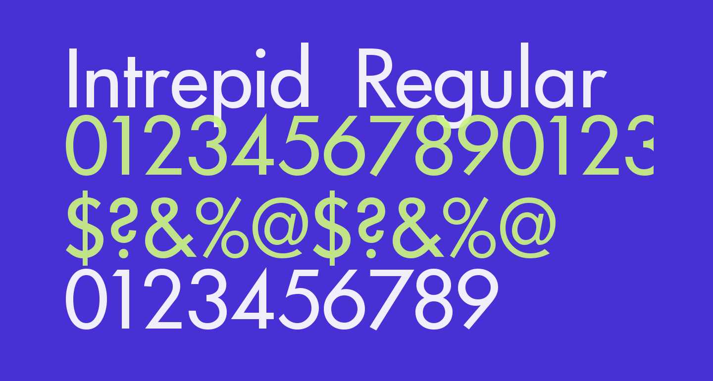 Intrepid Regular free Font - What Font Is
