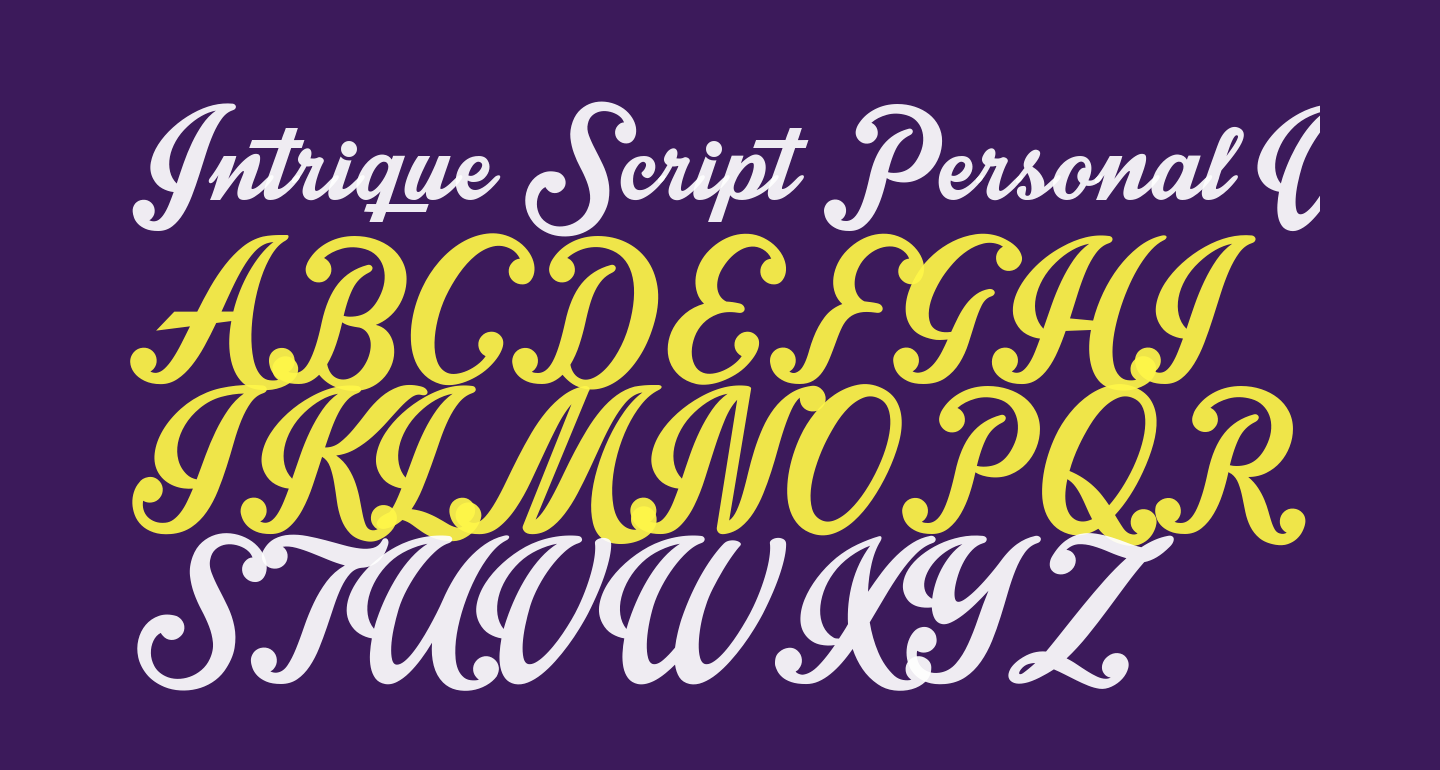 Intrique Script Personal Use free Font - What Font Is