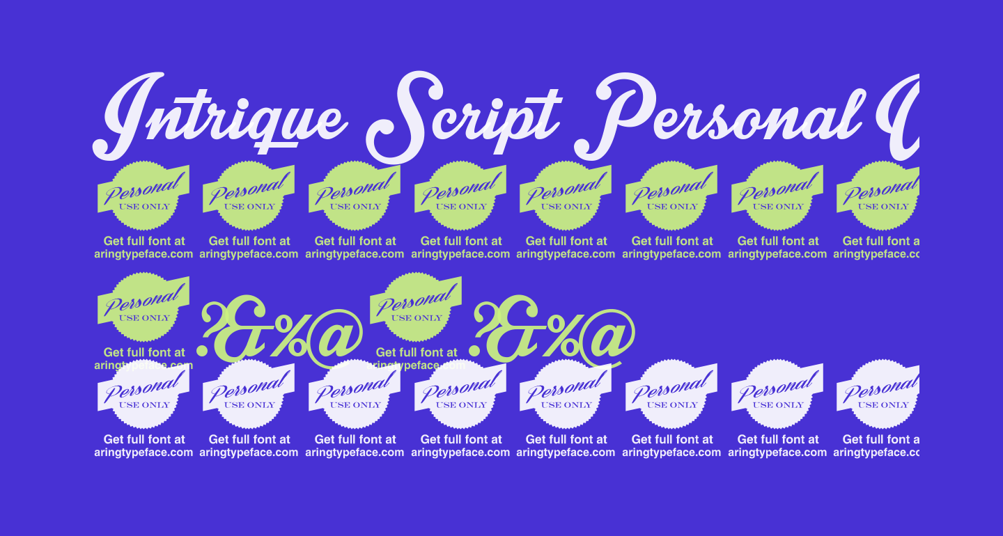 Intrique Script Personal Use free Font - What Font Is