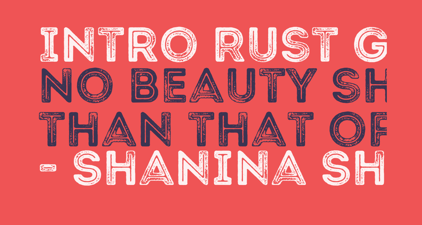 Intro Rust G Base 2 Line free Font - What Font Is