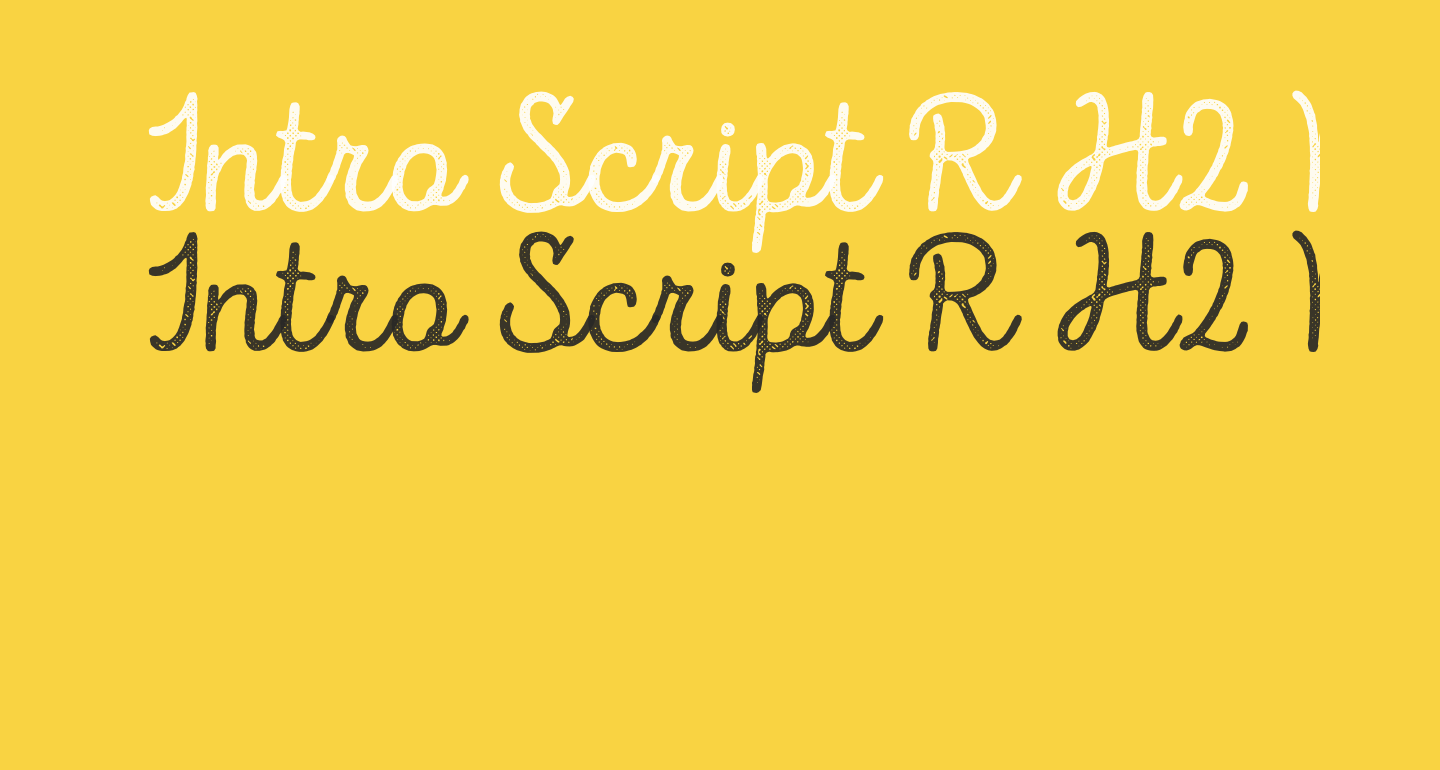 Intro Script R H2 Base Free Font What Font Is