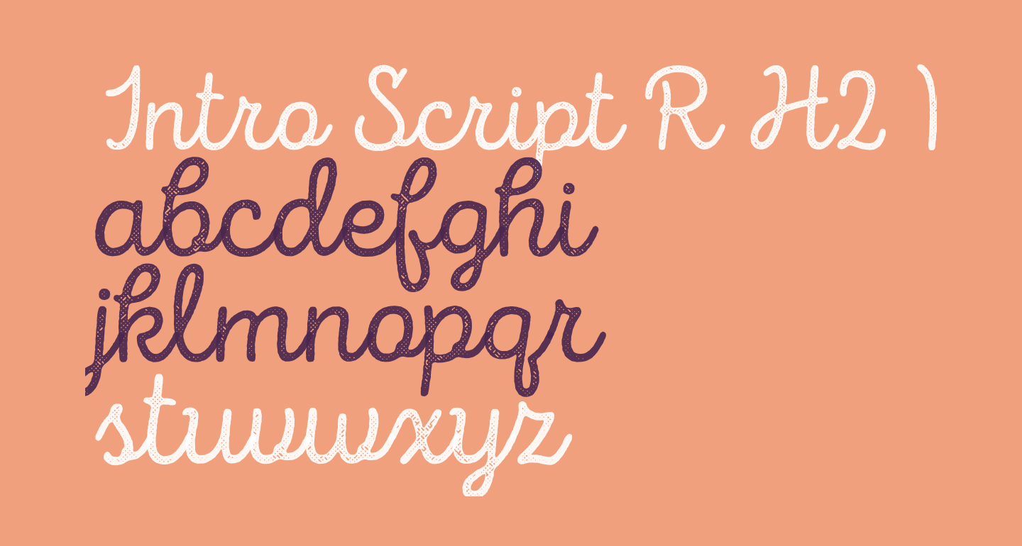 Intro Script R H2 Base free Font - What Font Is