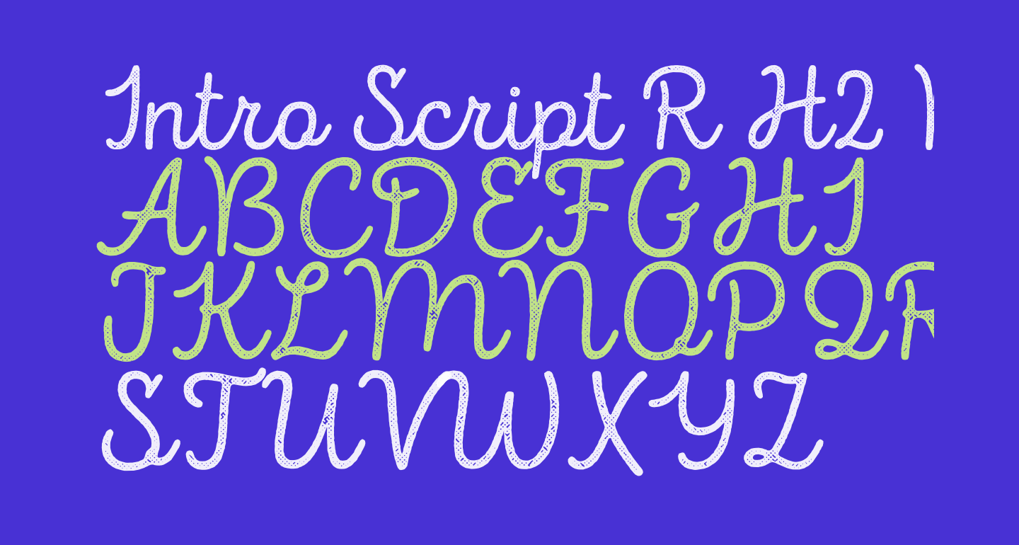 Intro Script R H2 Base Free Font What Font Is
