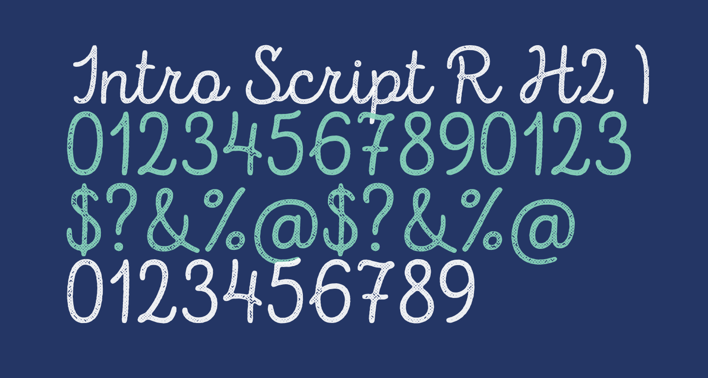 Intro Script R H2 Base free Font - What Font Is