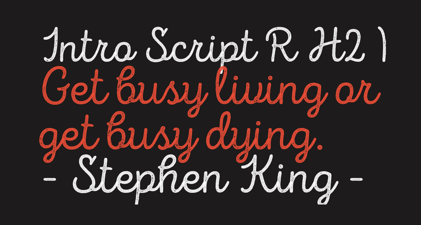 Intro Script R H2 Base free Font - What Font Is