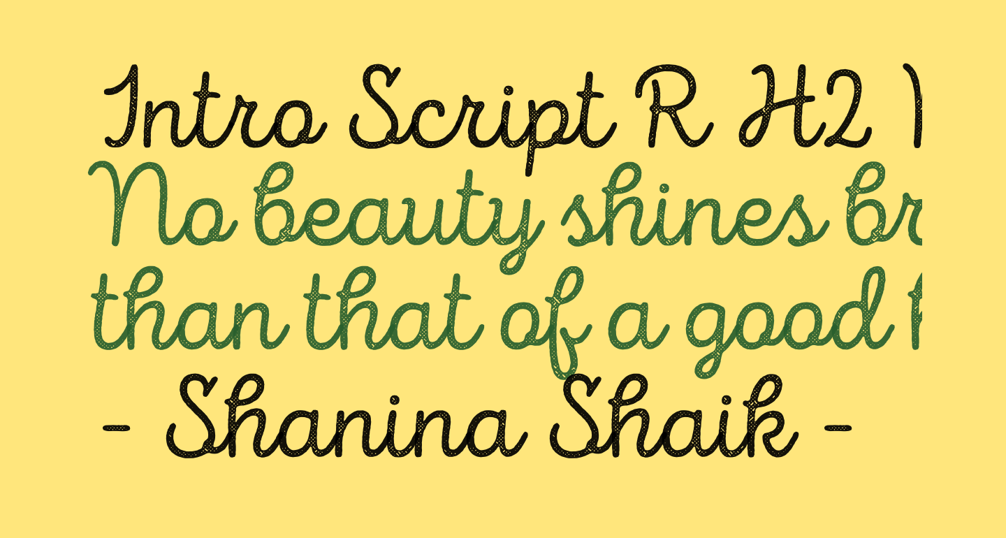 Intro Script R H2 Base Free Font What Font Is