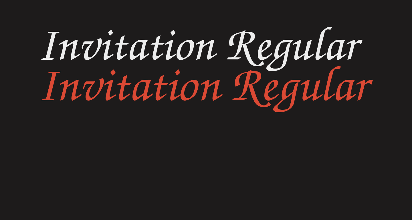 Invitation Regular free Font - What Font Is