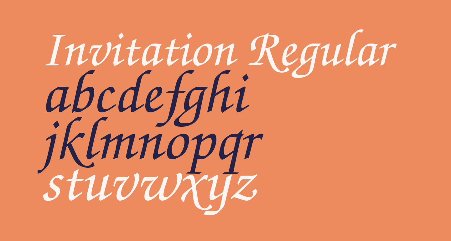 Invitation Regular free Font - What Font Is
