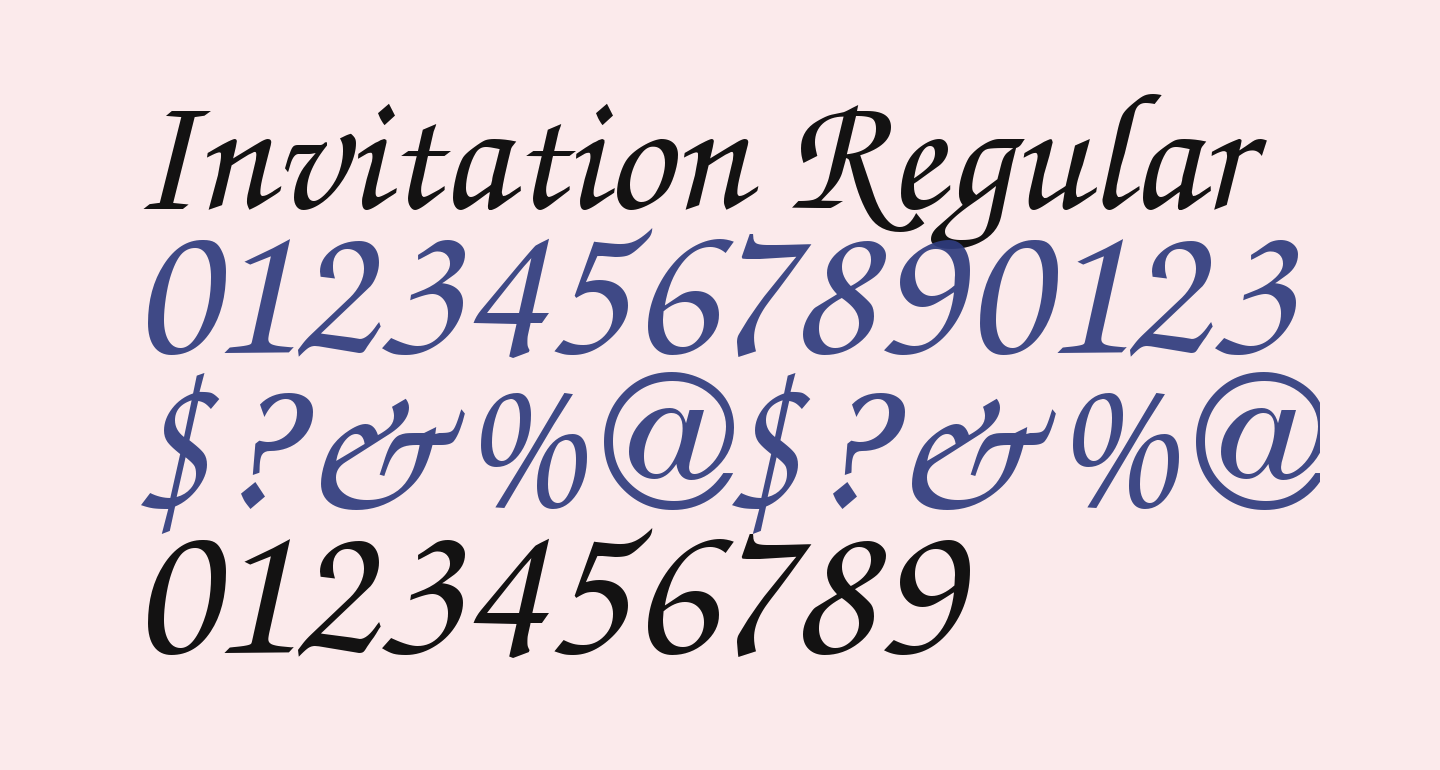 Invitation Regular free Font - What Font Is
