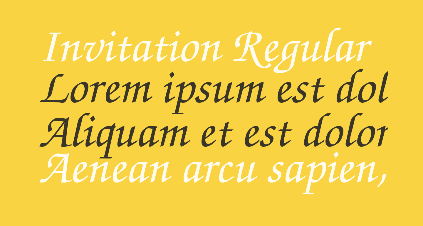 Invitation Regular free Font - What Font Is