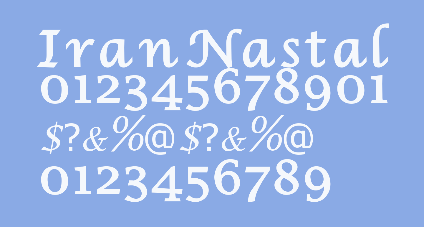 IranNastaliq free Font - What Font Is