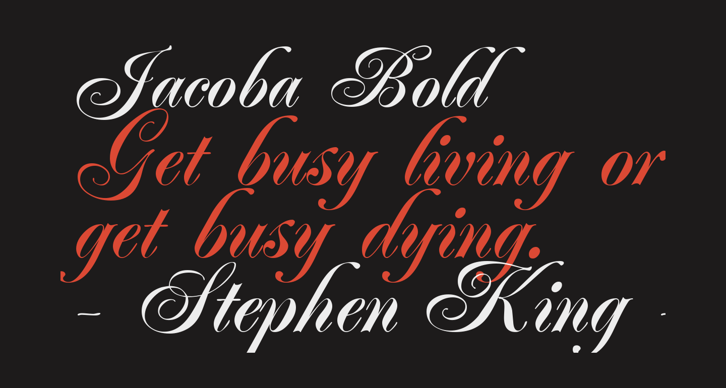 Jacoba Bold free Font - What Font Is