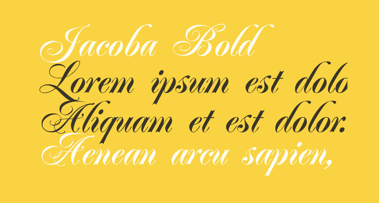 Jacoba Bold free Font - What Font Is