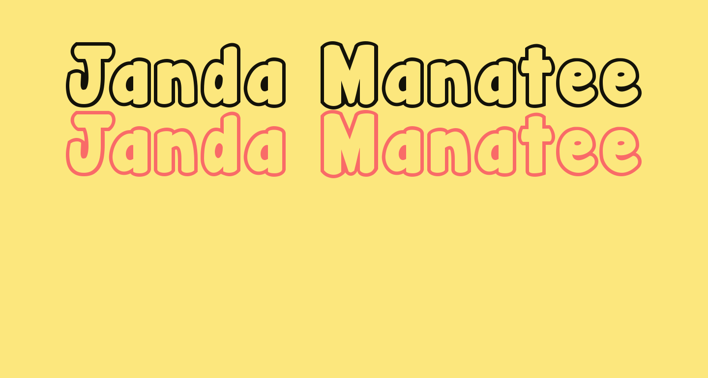 Janda Manatee Bubble free Font - What Font Is