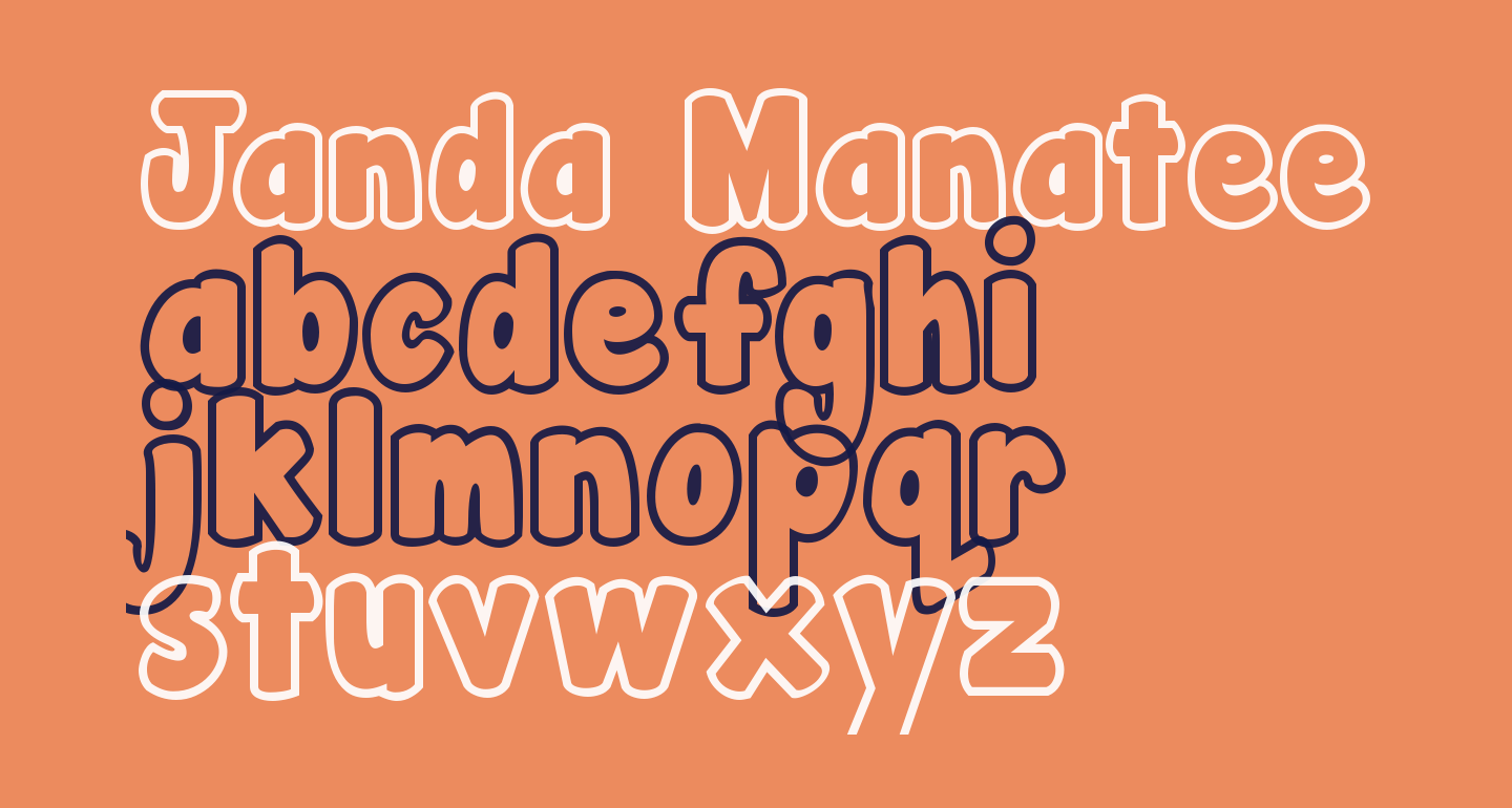 Janda Manatee Bubble free Font - What Font Is