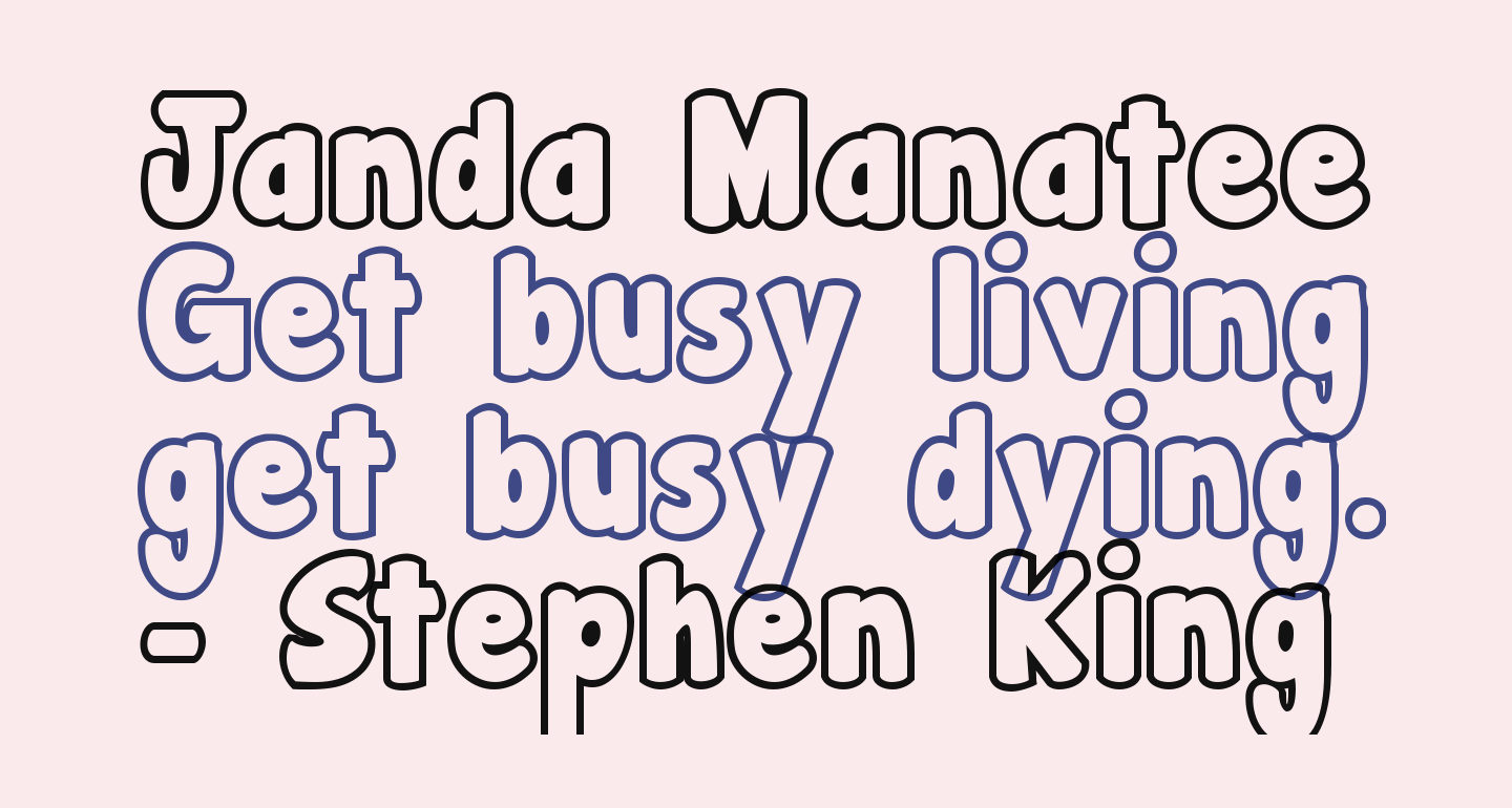 Janda Manatee Bubble free Font - What Font Is