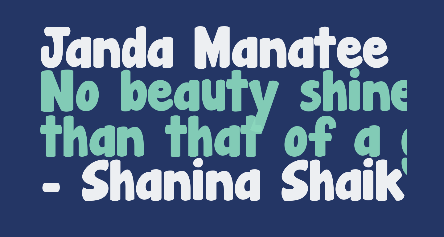 Janda Manatee Solid free Font - What Font Is