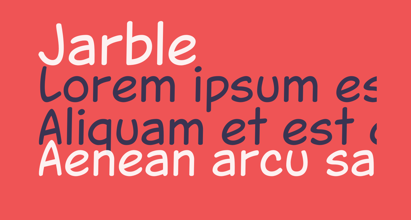 Jarble free Font - What Font Is
