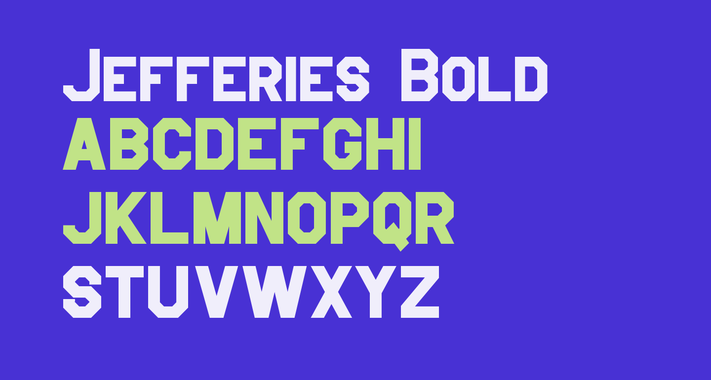 Jefferies Bold free Font - What Font Is