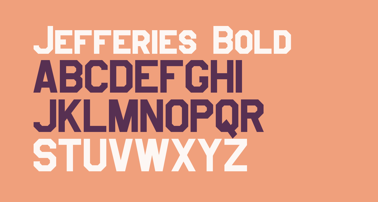 Jefferies Bold free Font - What Font Is