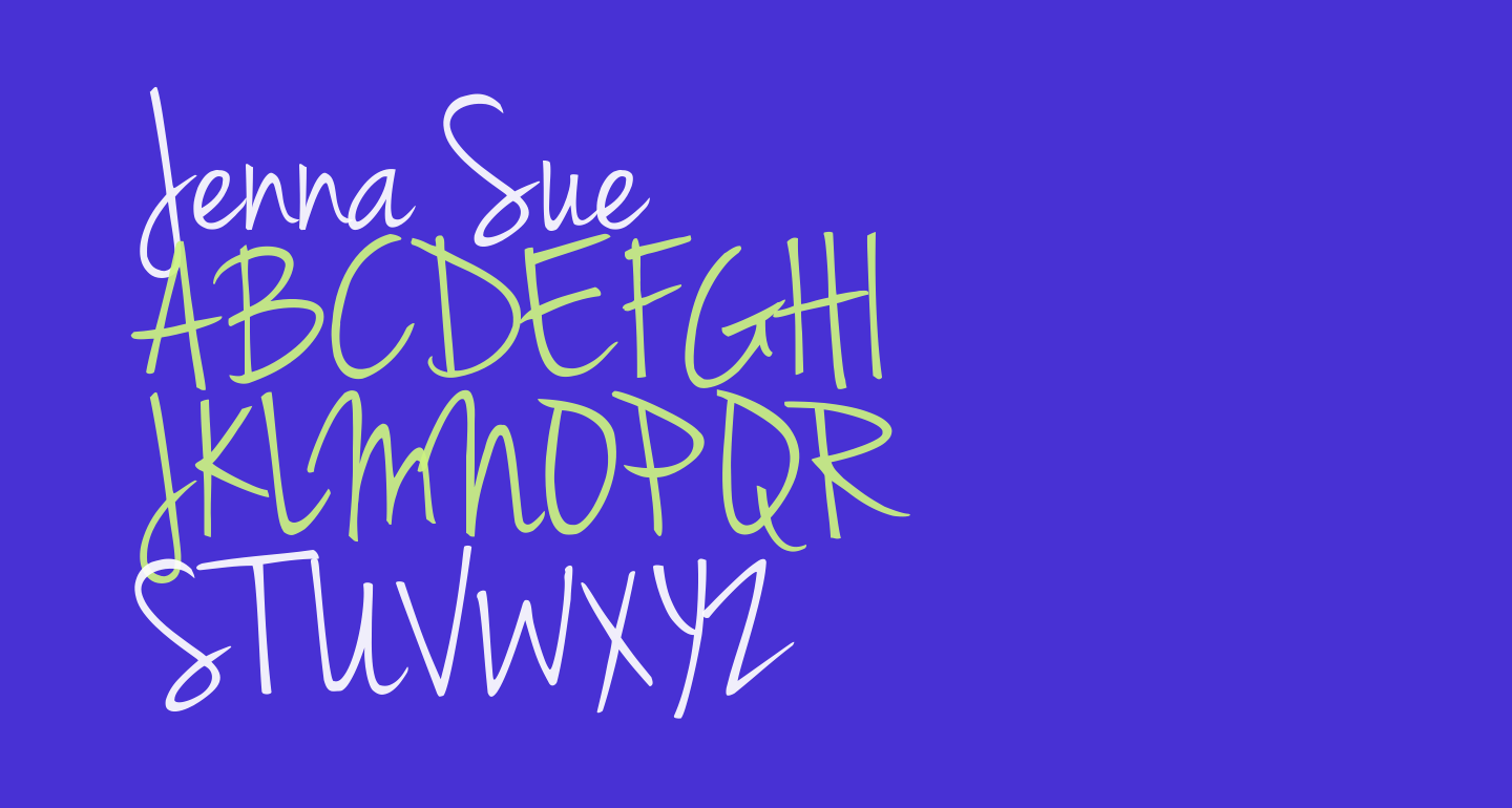 Jenna Sue free Font - What Font Is