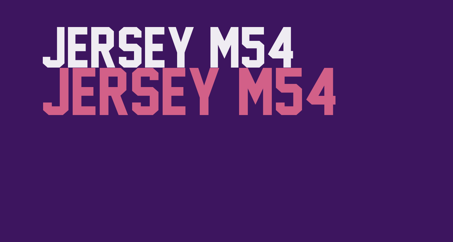 Jersey M54 free Font - What Font Is