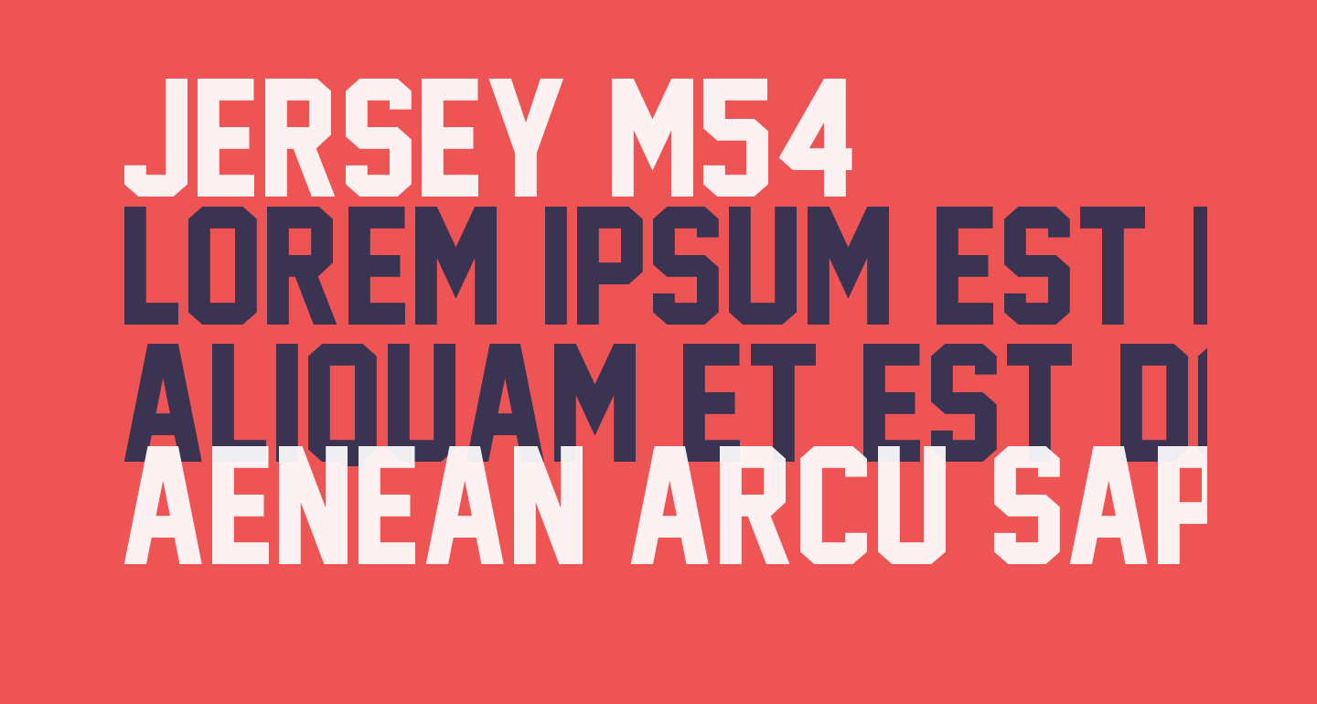 Jersey M54 free Font - What Font Is