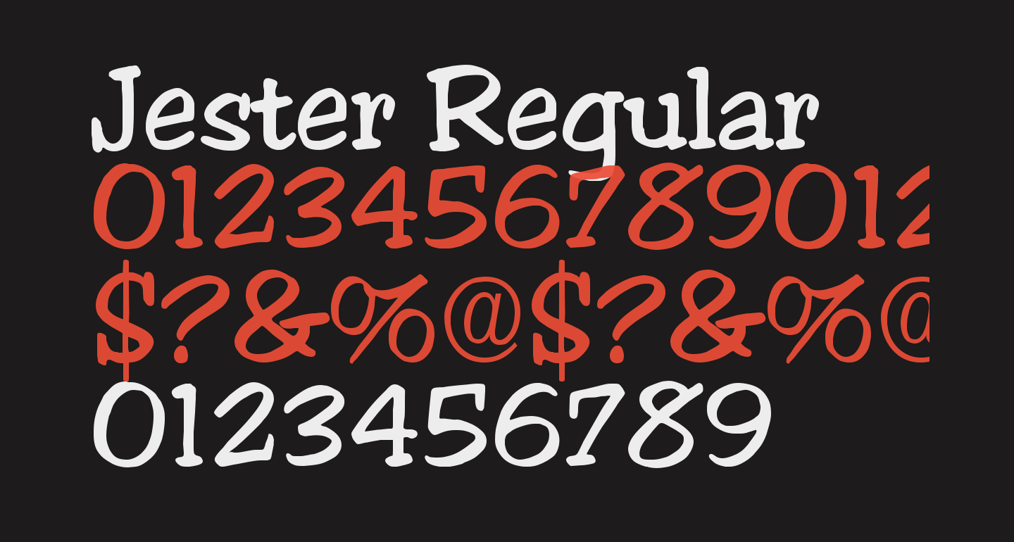 Jester Regular free Font - What Font Is
