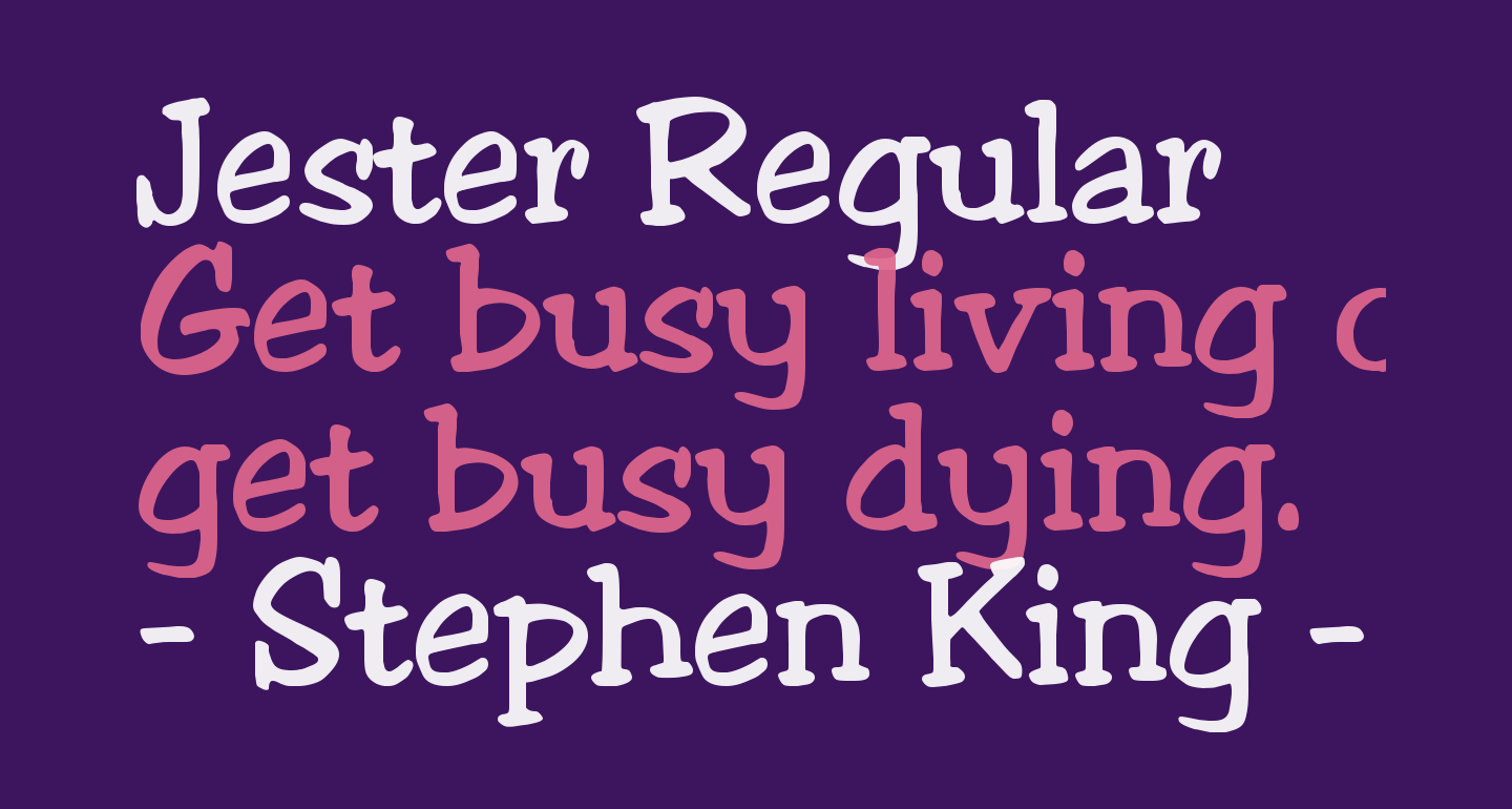 Jester Regular free Font - What Font Is