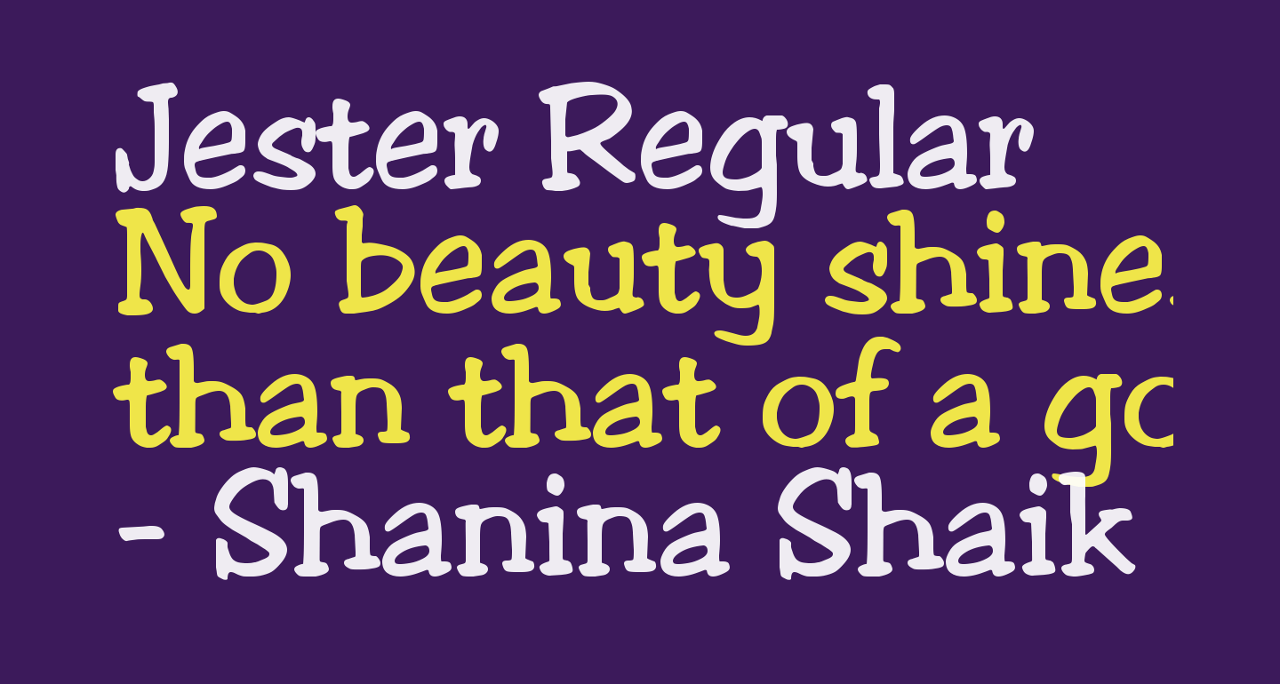 Jester Regular free Font - What Font Is