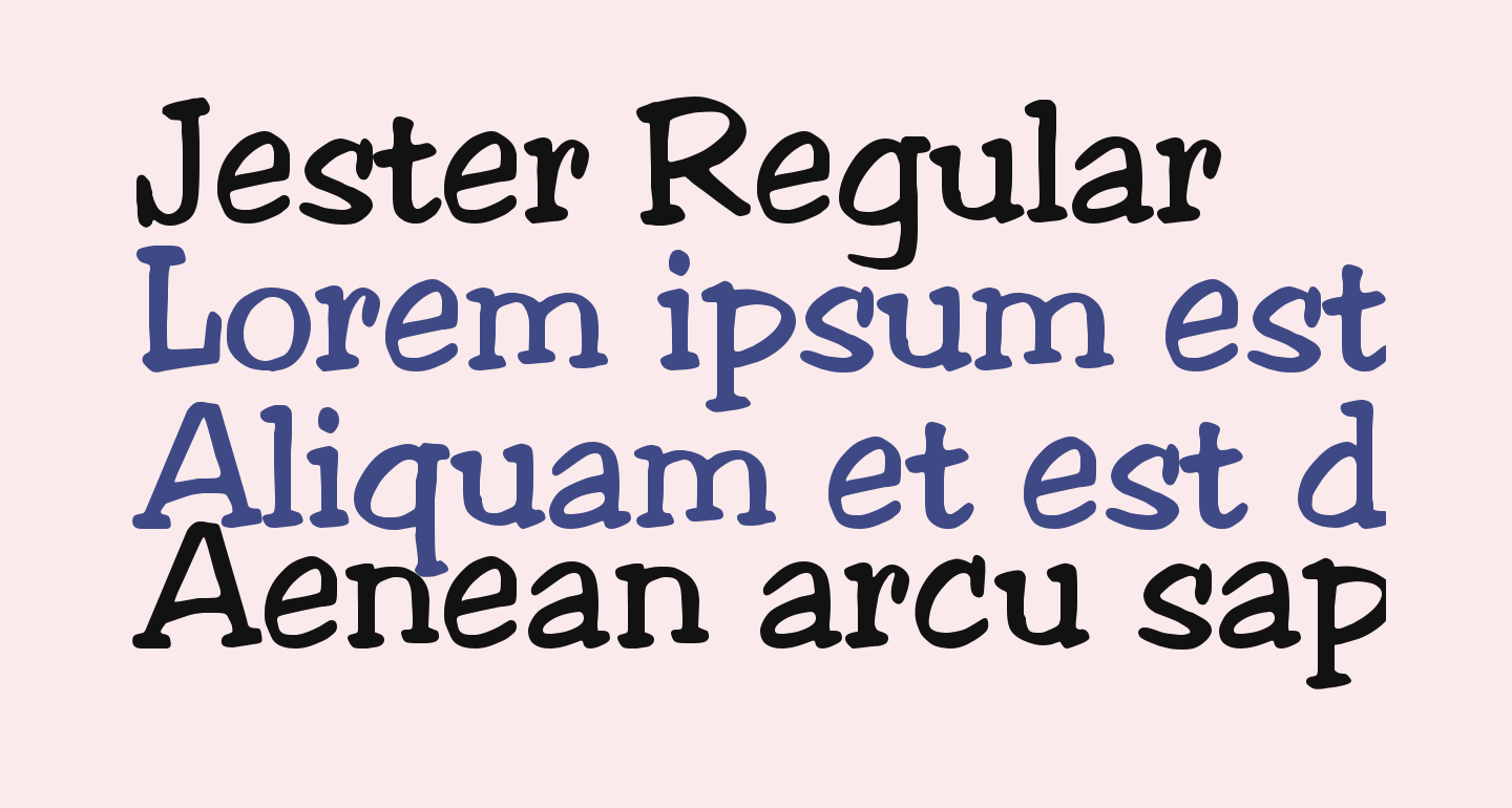 Jester Regular free Font - What Font Is