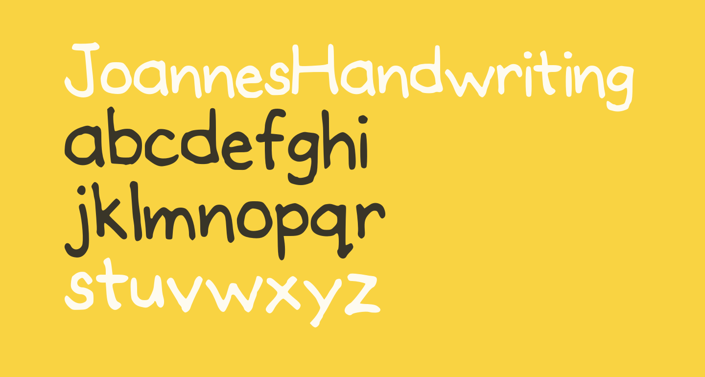 JoannesHandwriting free Font - What Font Is