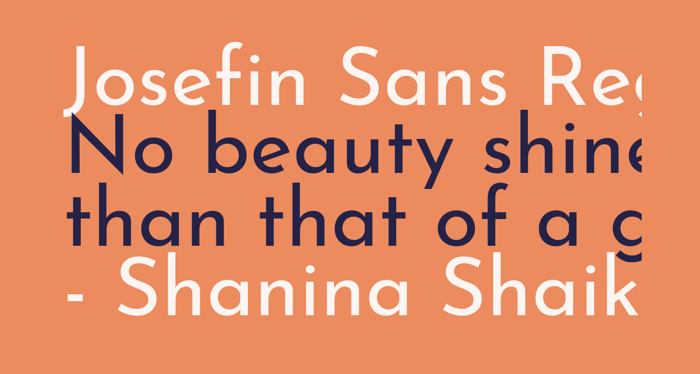 Josefin Sans Regular free Font - What Font Is