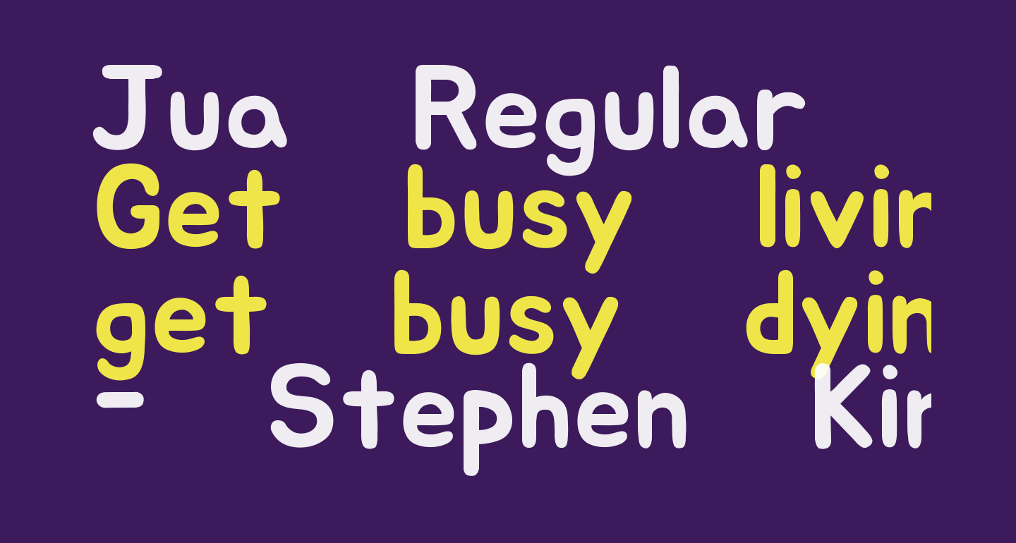 Jua Regular free Font - What Font Is