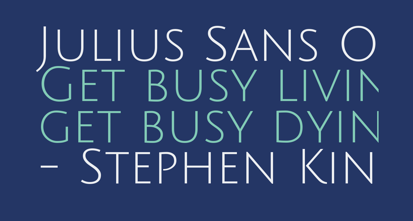 Julius Sans One free Font - What Font Is