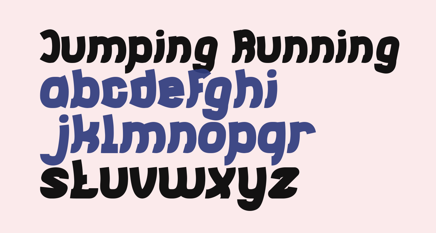 Jumping Running Bold free Font - What Font Is