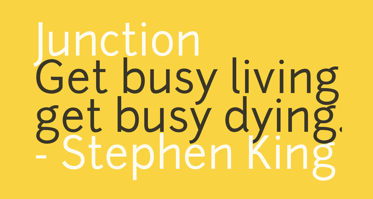 Junction free Font - What Font Is