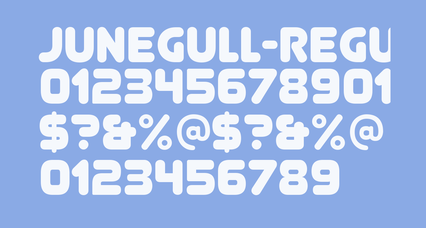 Junegull-Regular free Font - What Font Is