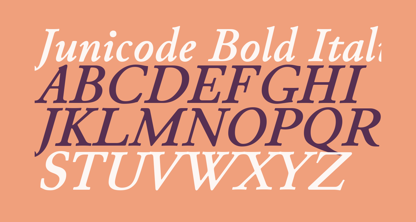Junicode Bold Italic free Font - What Font Is