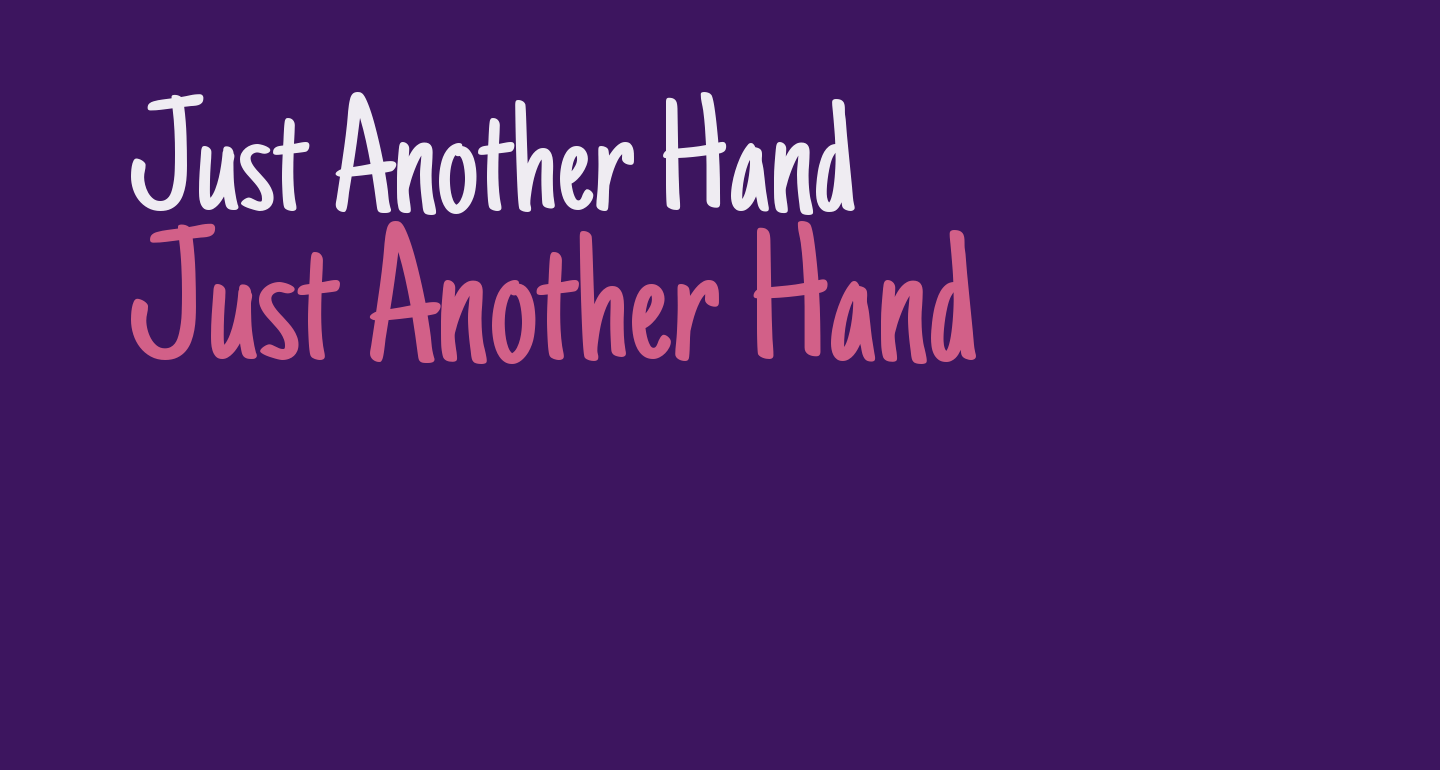 Just Another Hand free Font - What Font Is