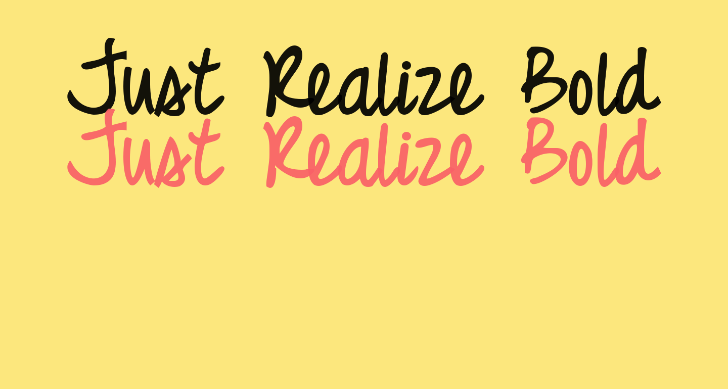 Just Realize Bold free Font - What Font Is