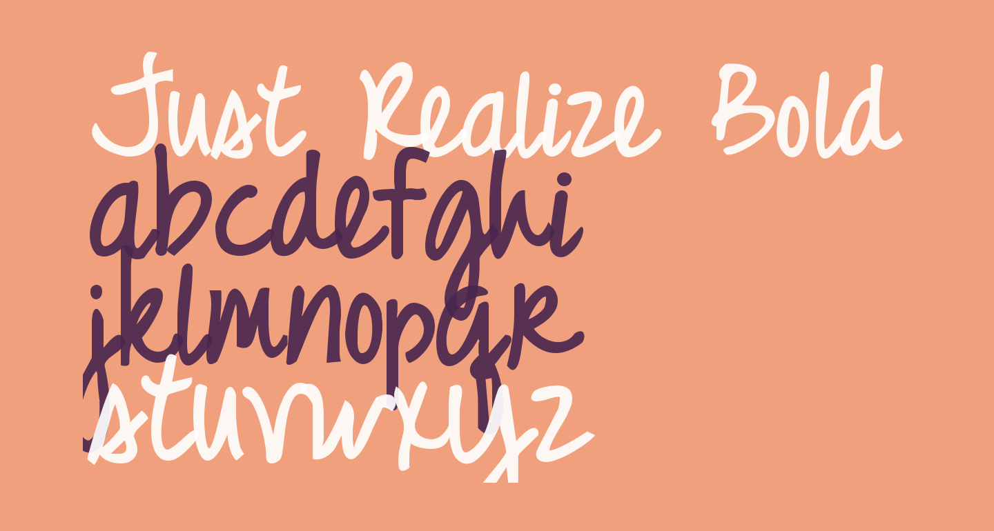 Just Realize Bold free Font - What Font Is