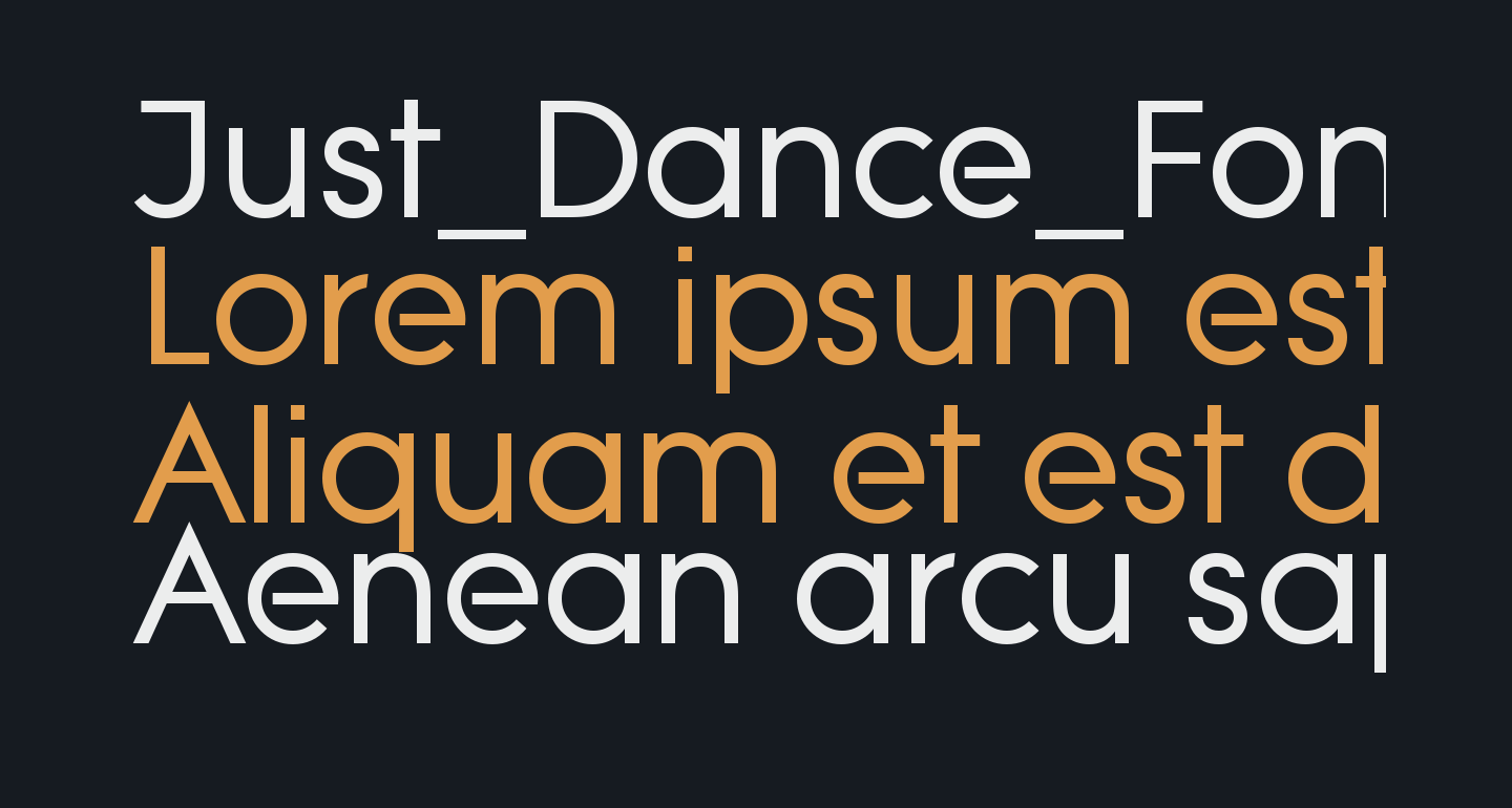 Just_Dance_Font_Regular free Font - What Font Is