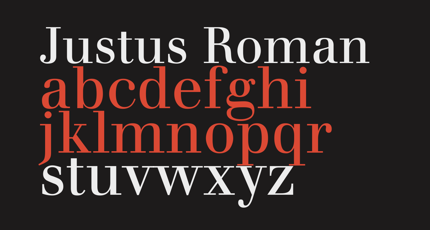Justus Roman free Font - What Font Is