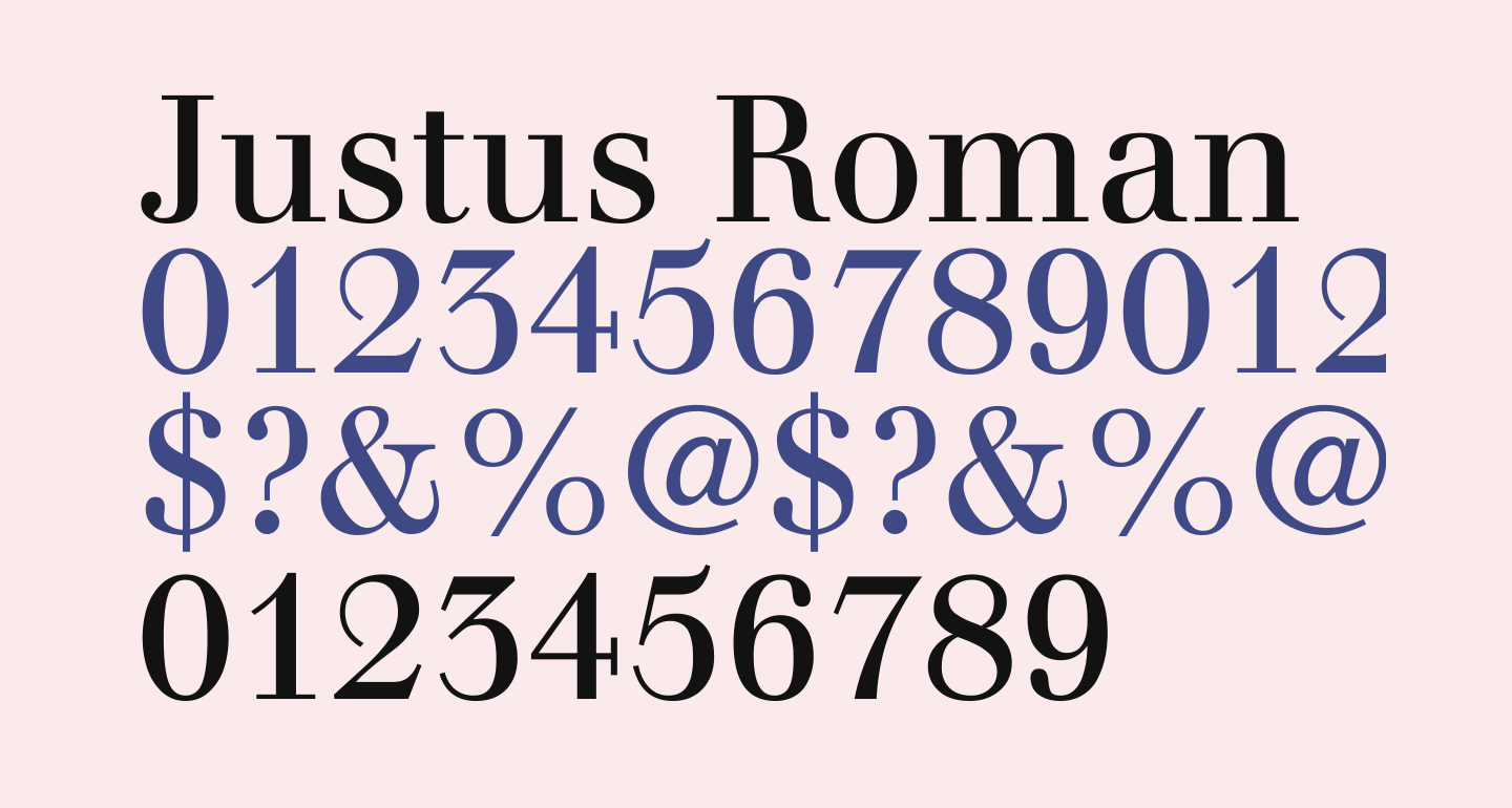 Justus Roman free Font - What Font Is