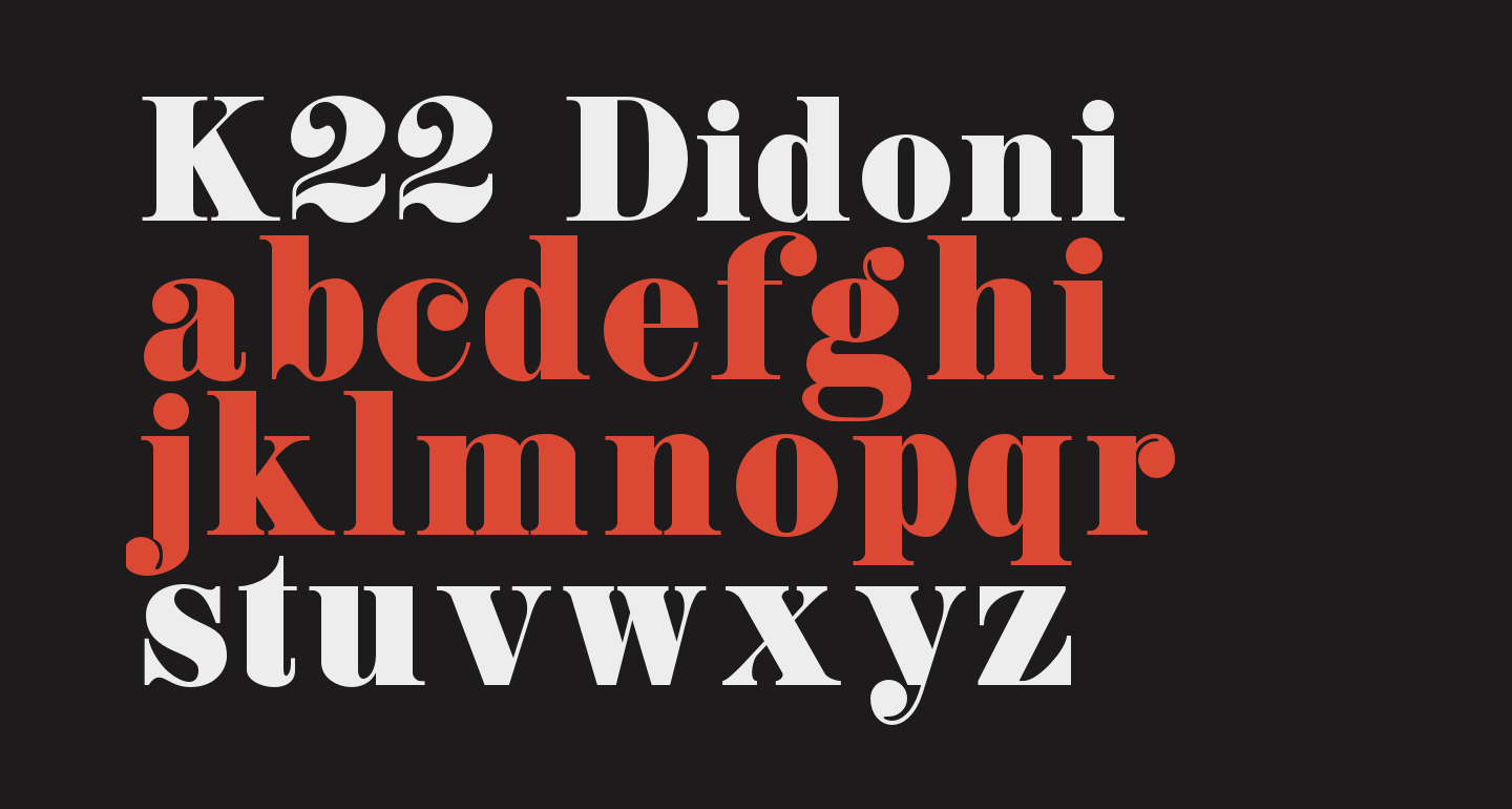 K22 Didoni free Font - What Font Is