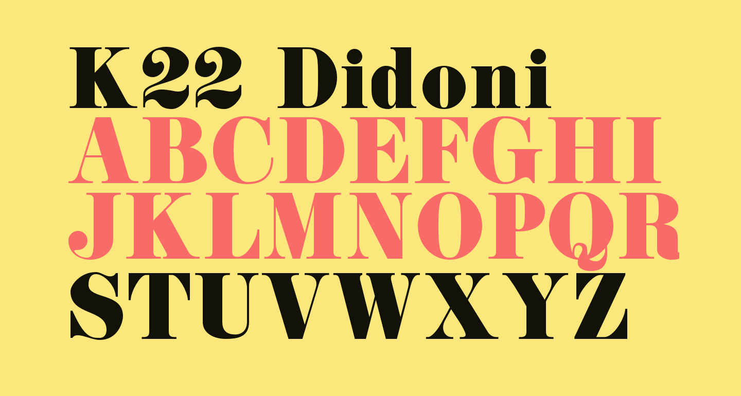 K22 Didoni free Font - What Font Is