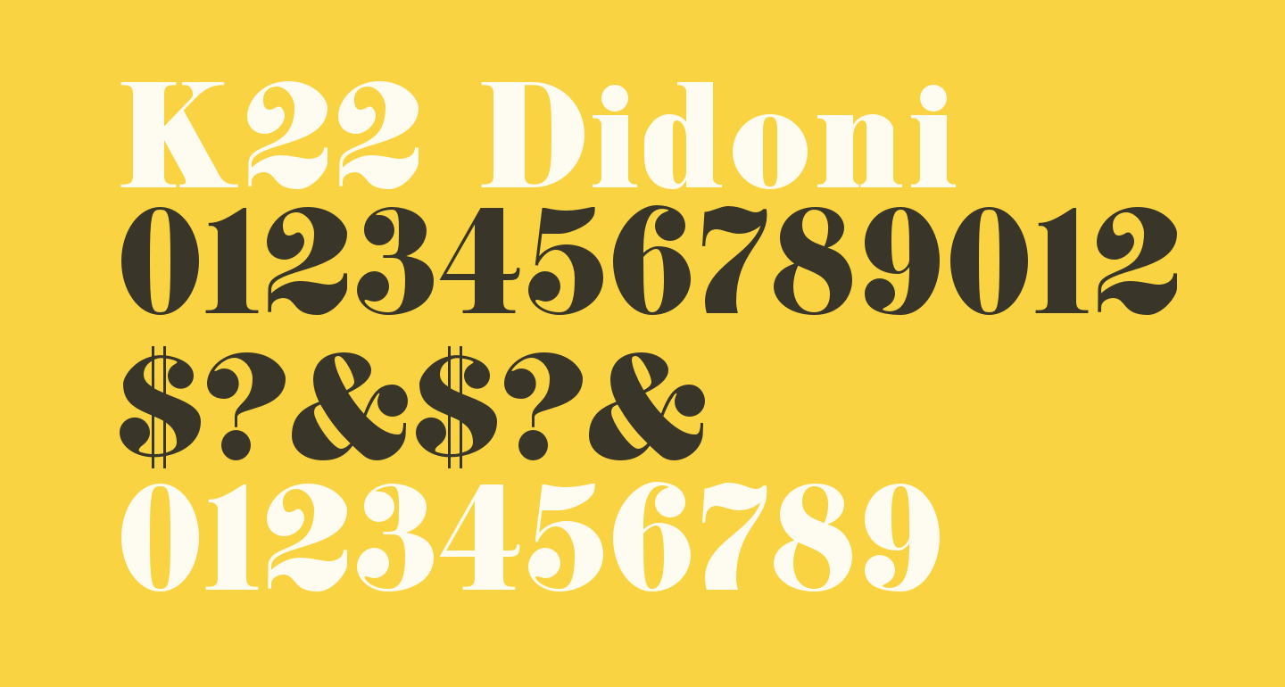 K22 Didoni free Font - What Font Is