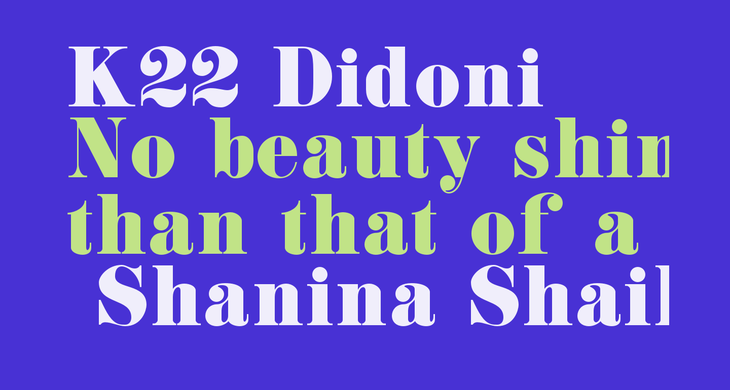 K22 Didoni free Font - What Font Is