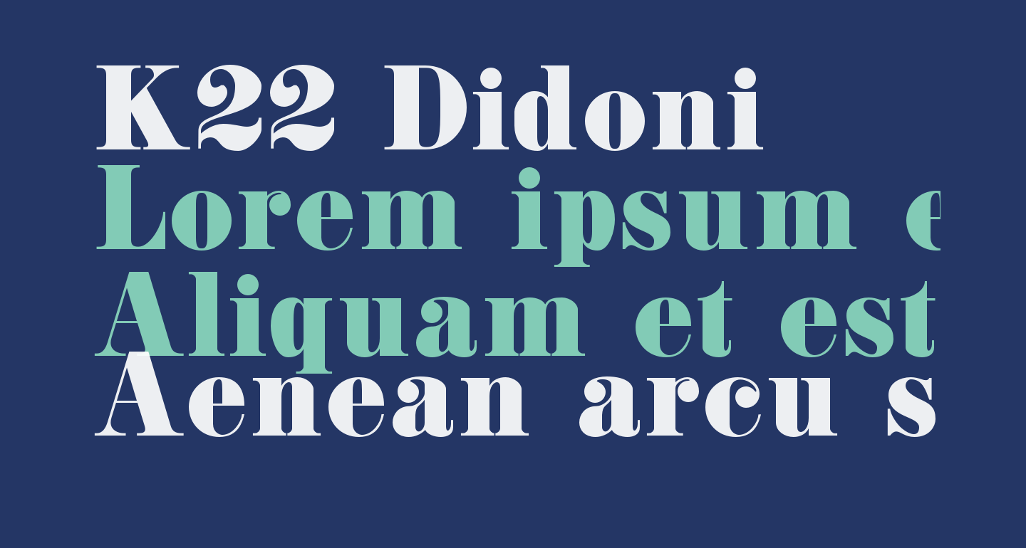 K22 Didoni free Font - What Font Is